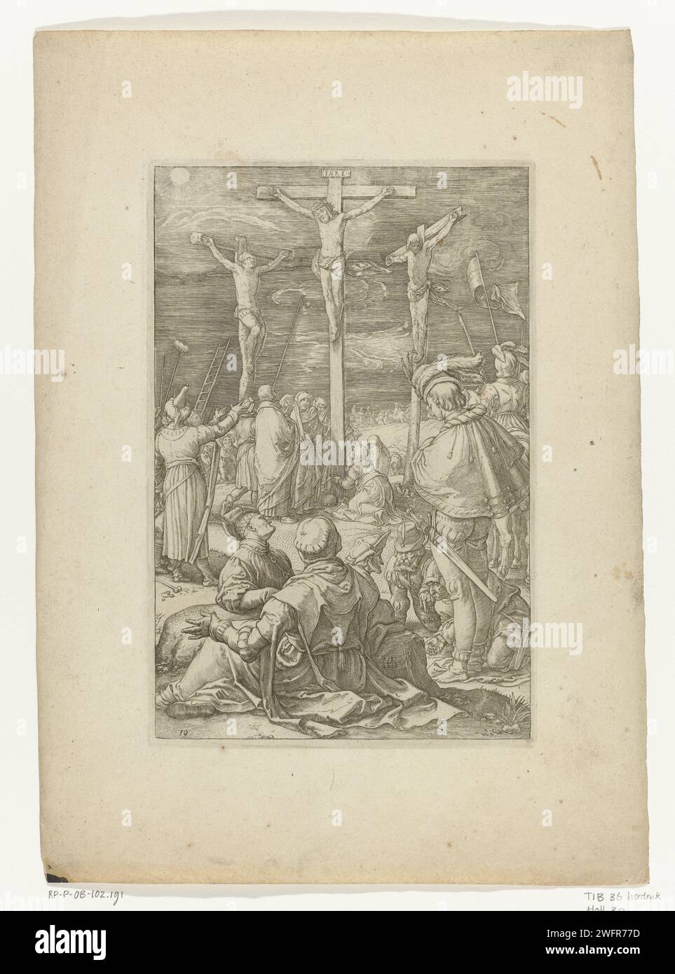 Christ on the Cross, 1854 print Christ on the cross between two other ...