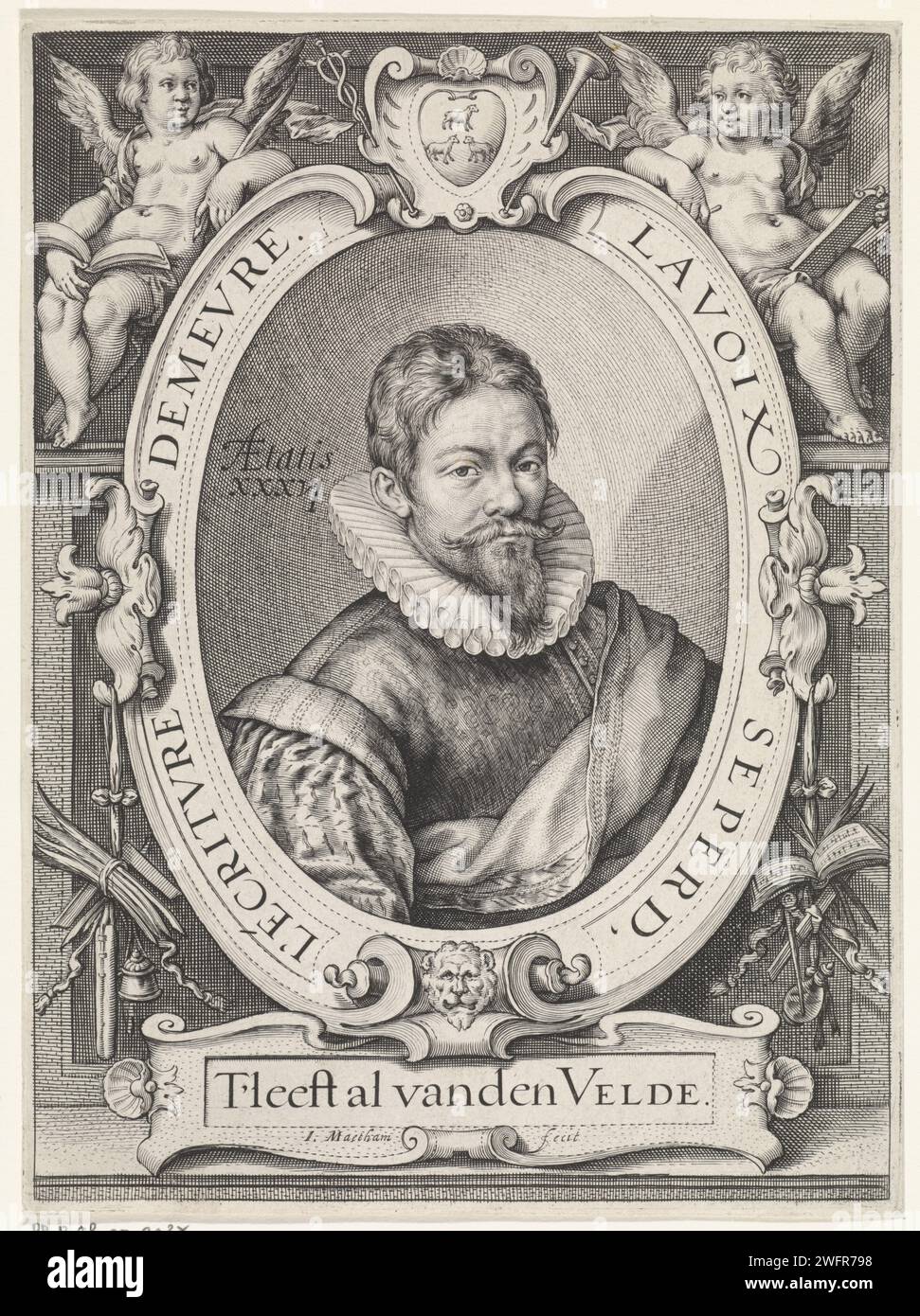 Portrait of the haarlem artist jan van de velde i hi-res stock ...