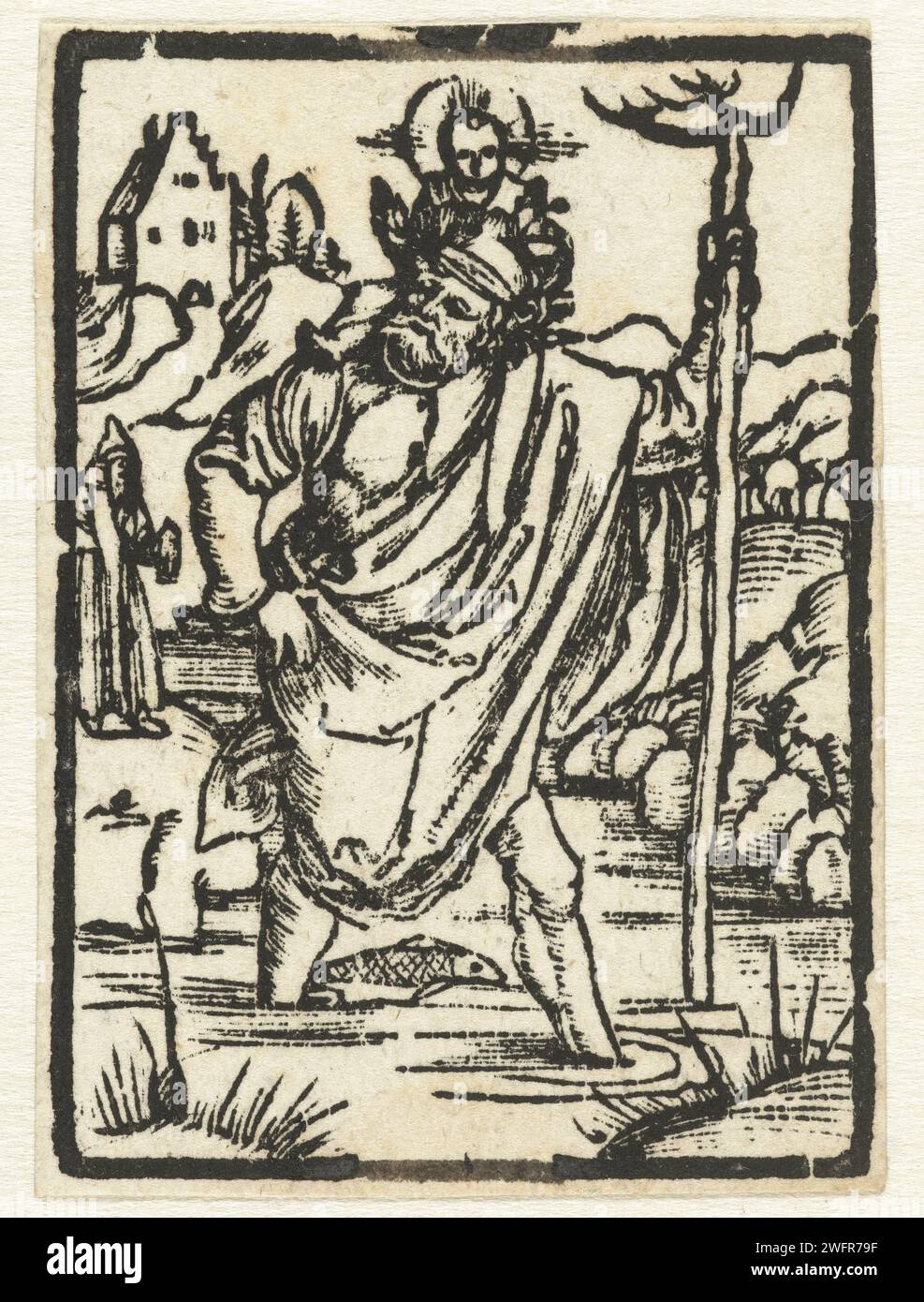 Saint Christoffel is wearing the Christ child, Albrecht Dürer (Circle ...