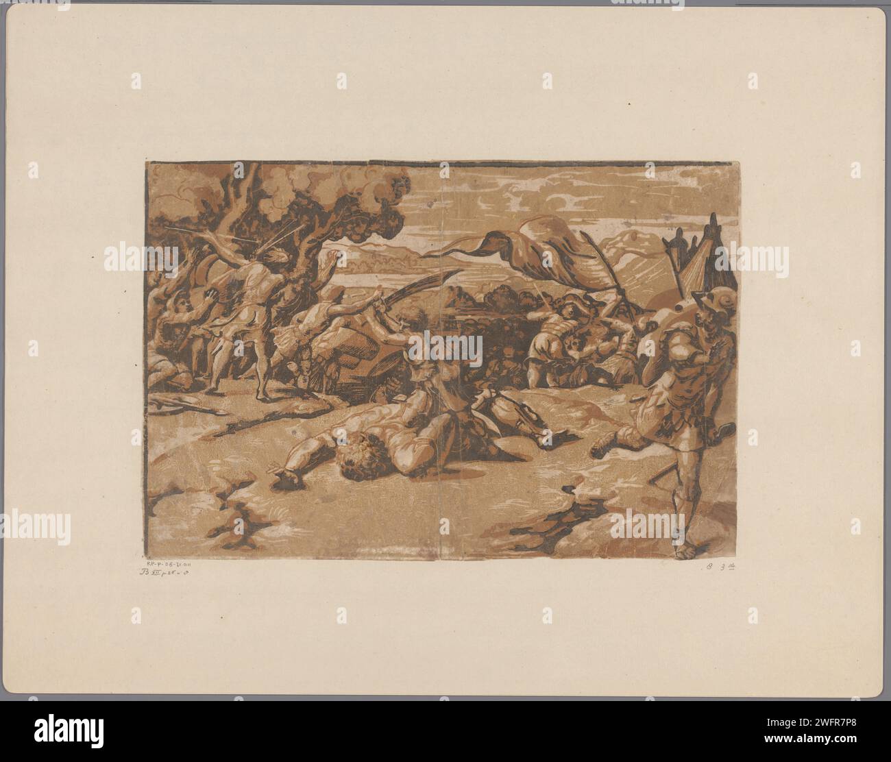 David beheads Goliat, Ugo da Carpi, After Rafaël, 1502 - 1532 print ...