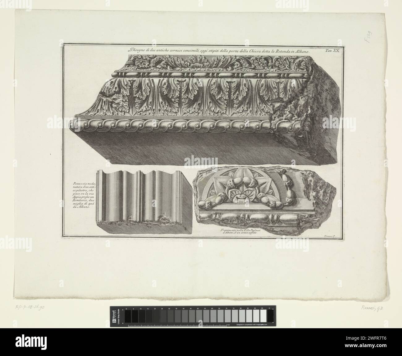 Three fragments of antique buildings, Giovanni Battista Piranesi, 1762 ...