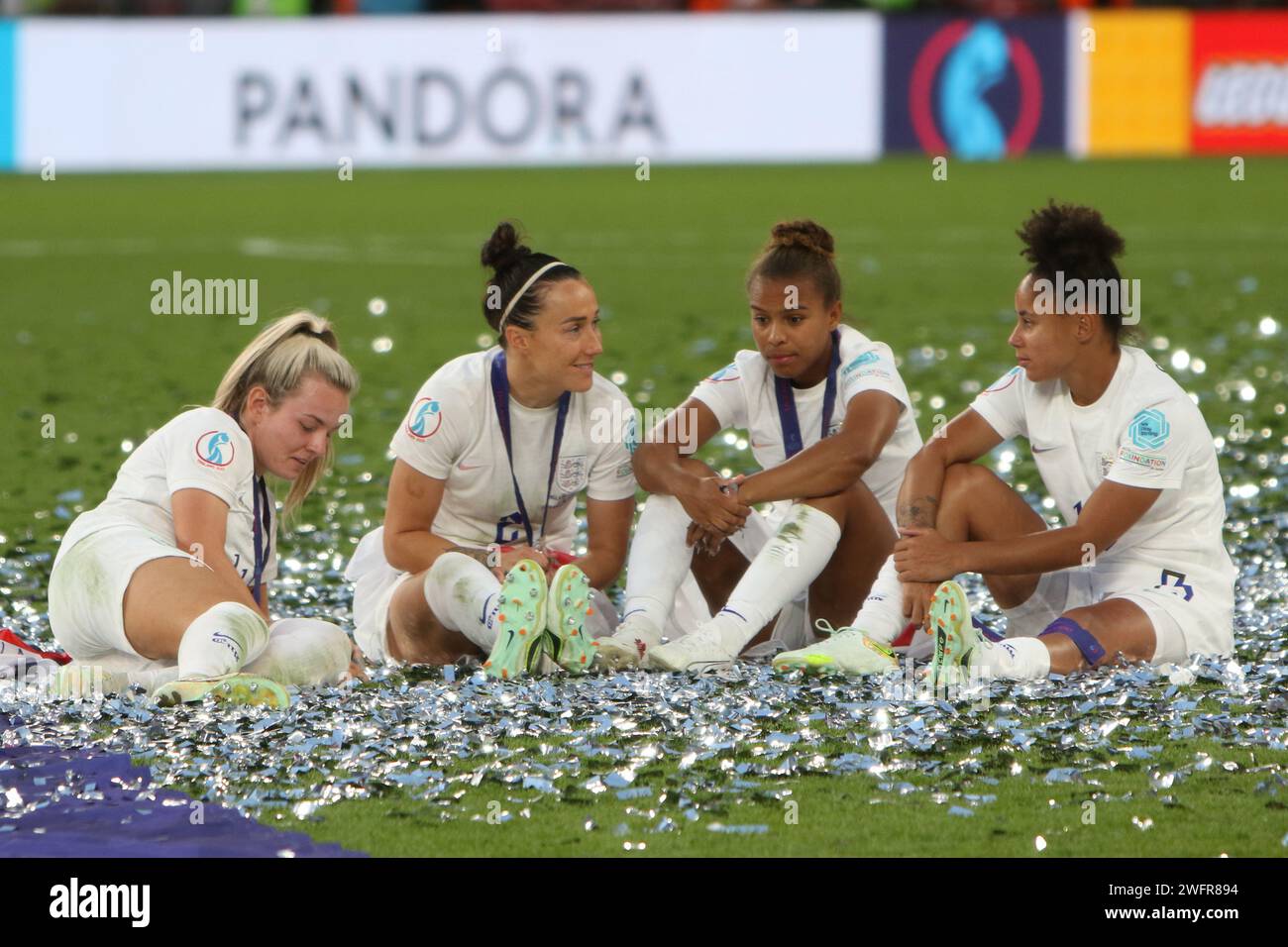 Lauren Hemp, Lucy Bronze, Nikita Parris, Demi Stokes UEFA Women's Euro ...
