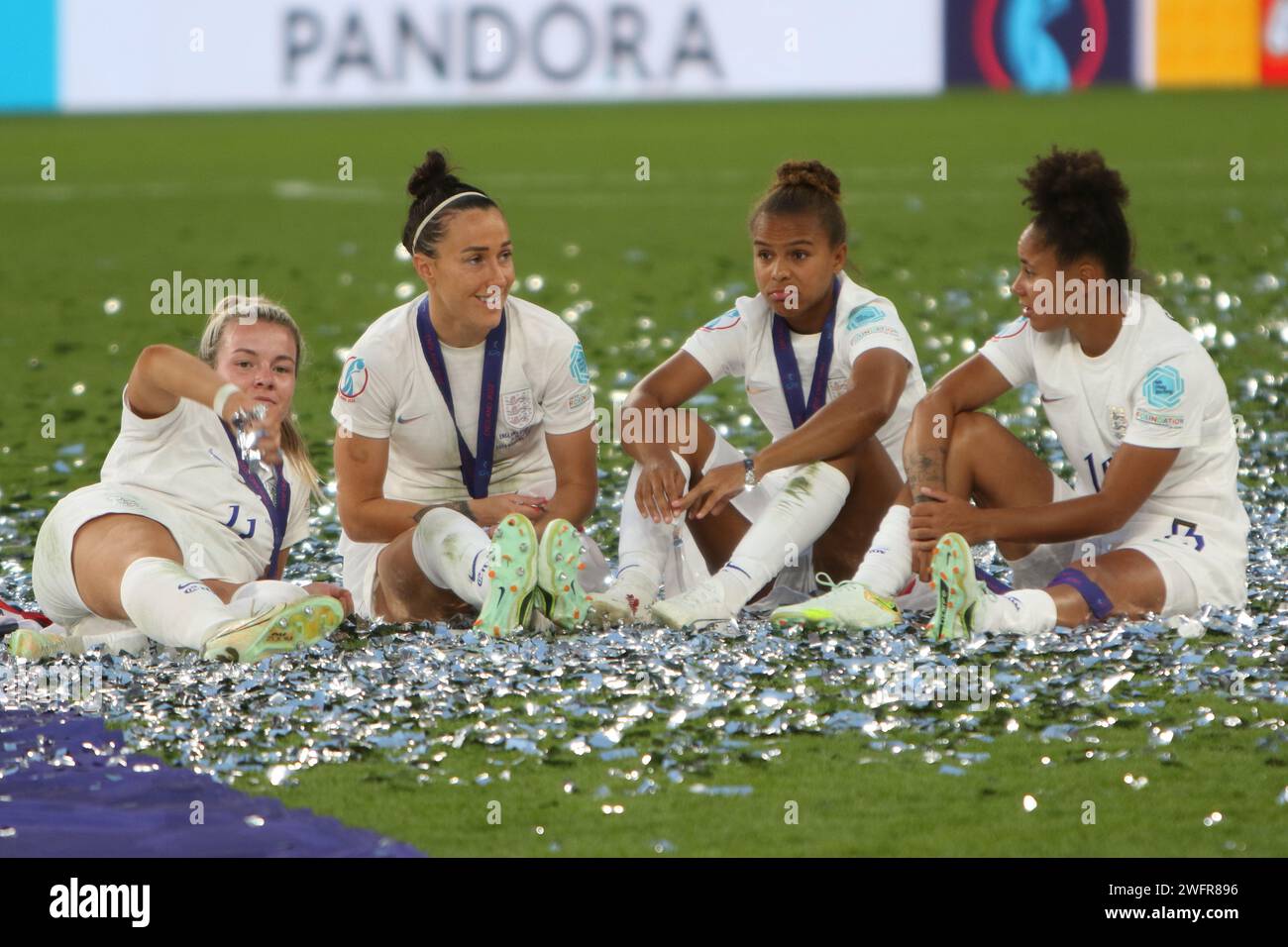 Lauren Hemp, Lucy Bronze, Nikita Parris, Demi Stokes UEFA Women's Euro ...