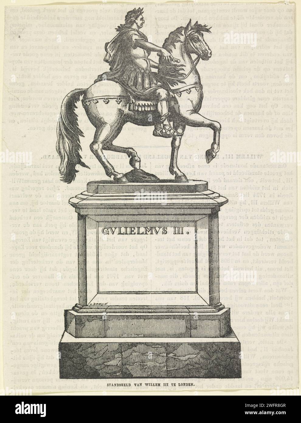 Equestrian statue of Willem III, Prince of Orange, in London, M ...