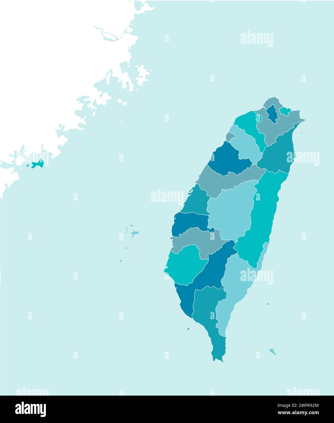 Taiwan and Taiwan Strait map illustration Stock Vector Image & Art - Alamy