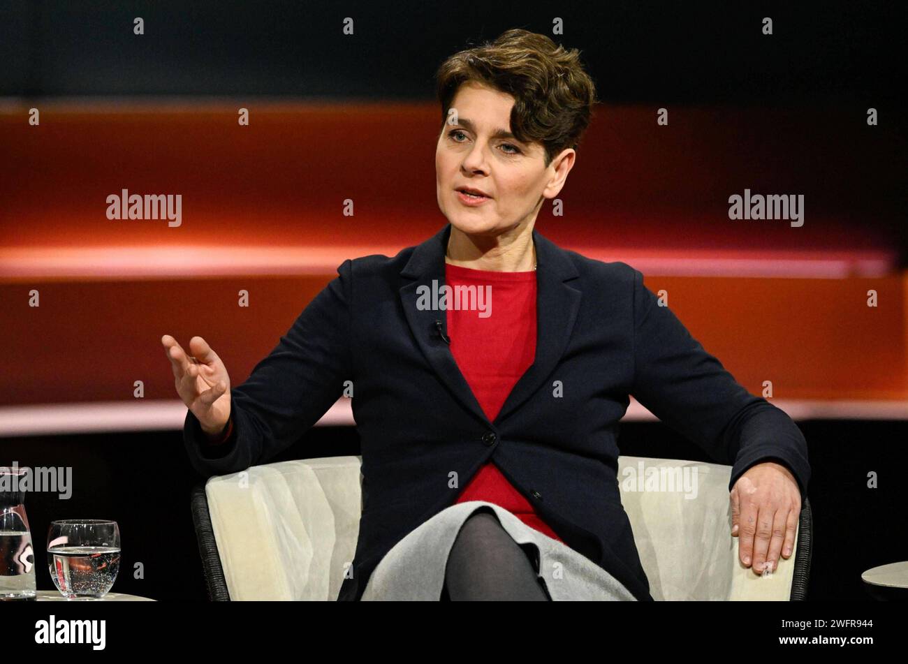 Anna Lehmann Journalistin 12/23 her Anna Lehmann am 14. Dezember 2023 in Markus Lanz , ZDF TV ...