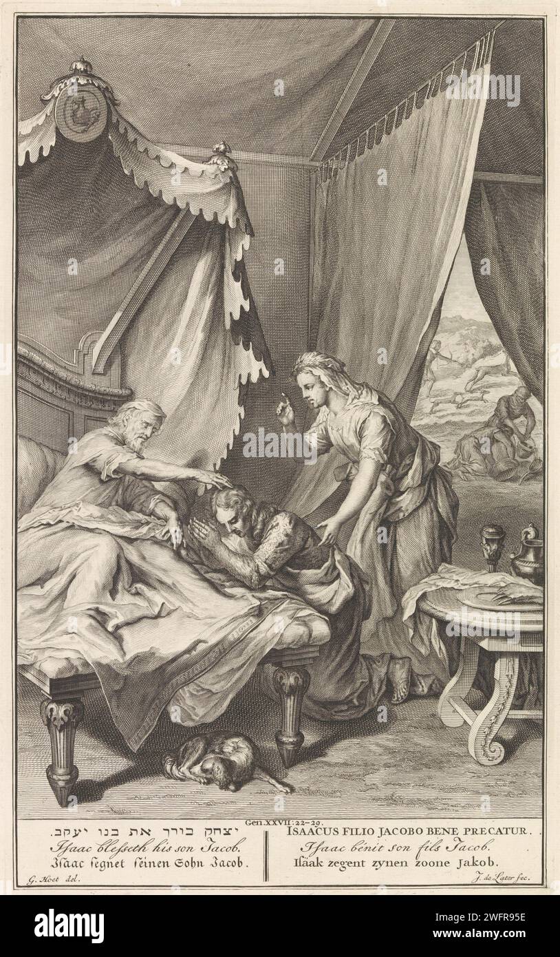 Isaak Bless Jakob, Jacob de Later, After Gerard Hoet (I), 1728 print ...