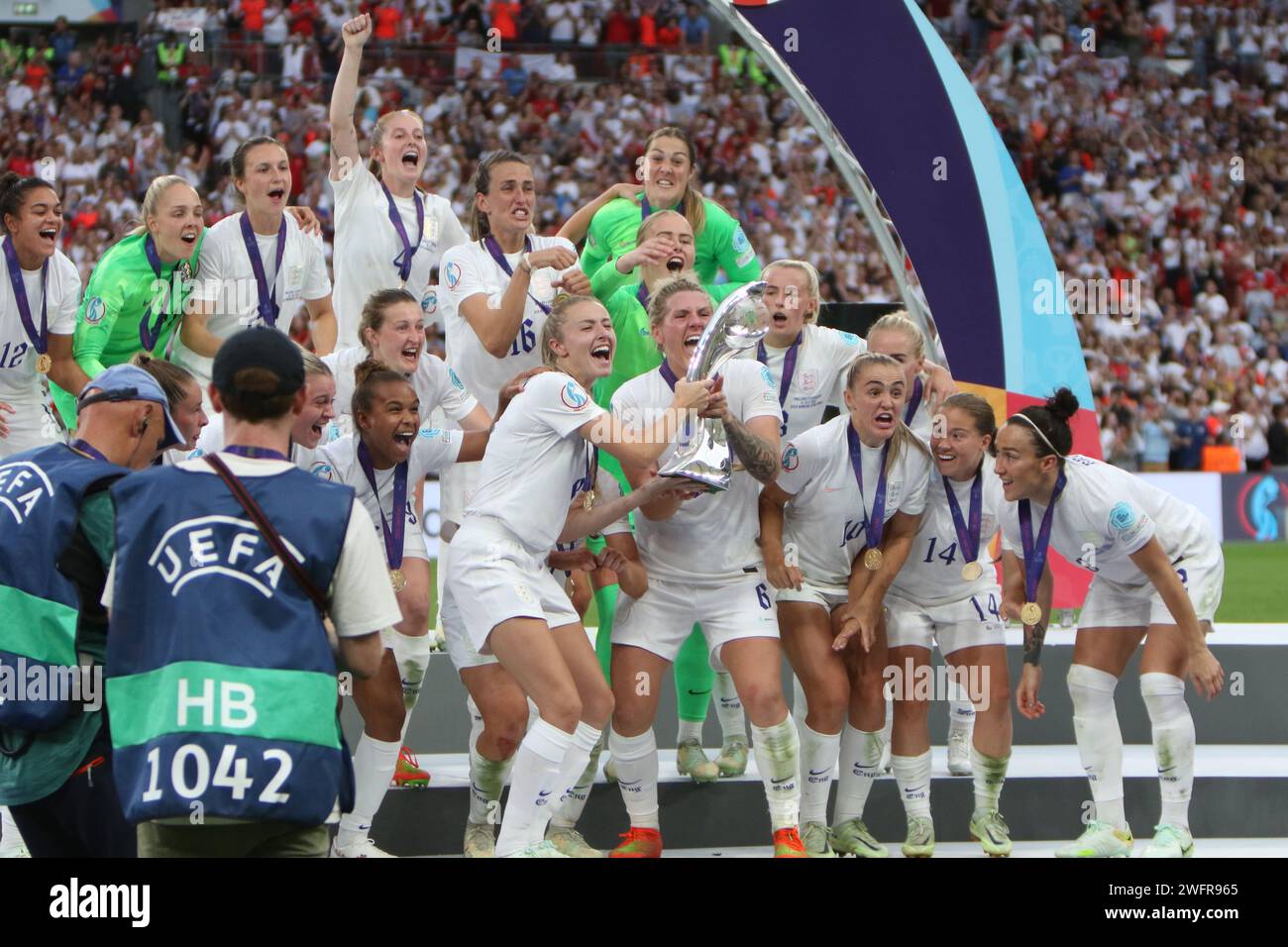 England team lift trophy UEFA Women's Euro Final 2022 England v Germany ...