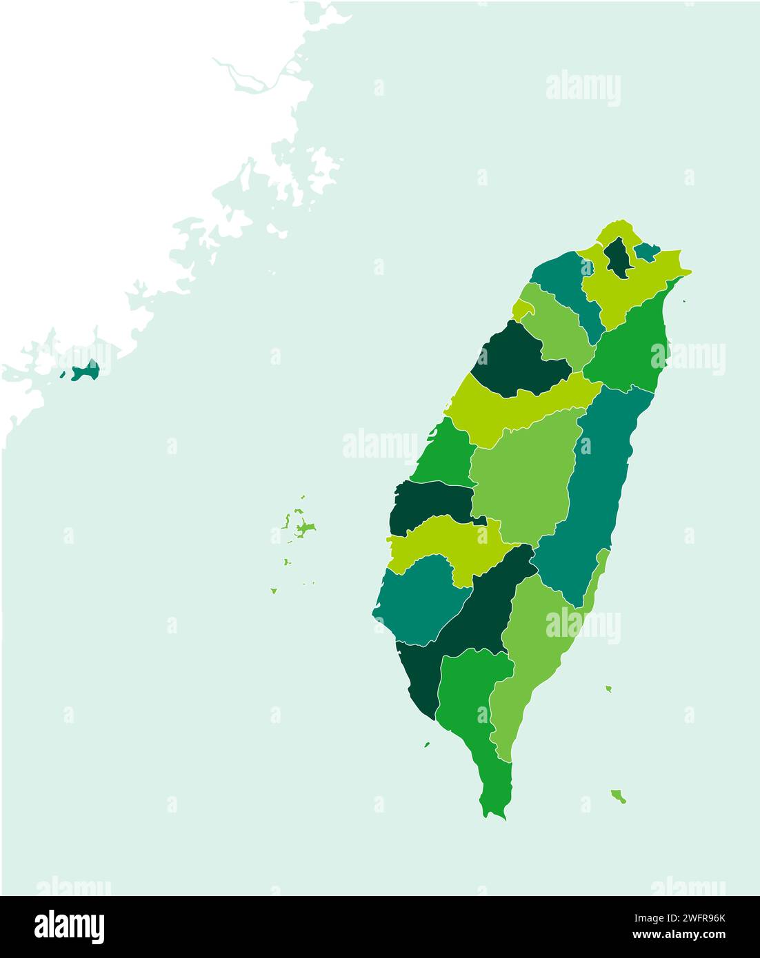 Taiwan and Taiwan Strait map illustration Stock Vector Image & Art - Alamy