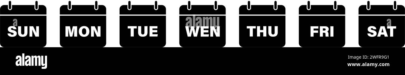 Work week saturday sunday Cut Out Stock Images & Pictures - Alamy