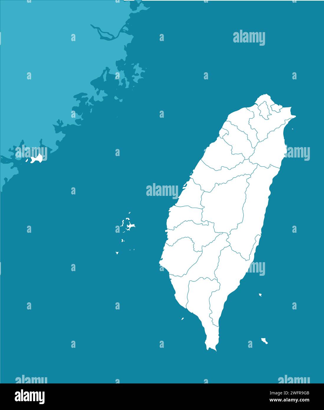 Taiwan and Taiwan Strait map illustration Stock Vector Image & Art - Alamy