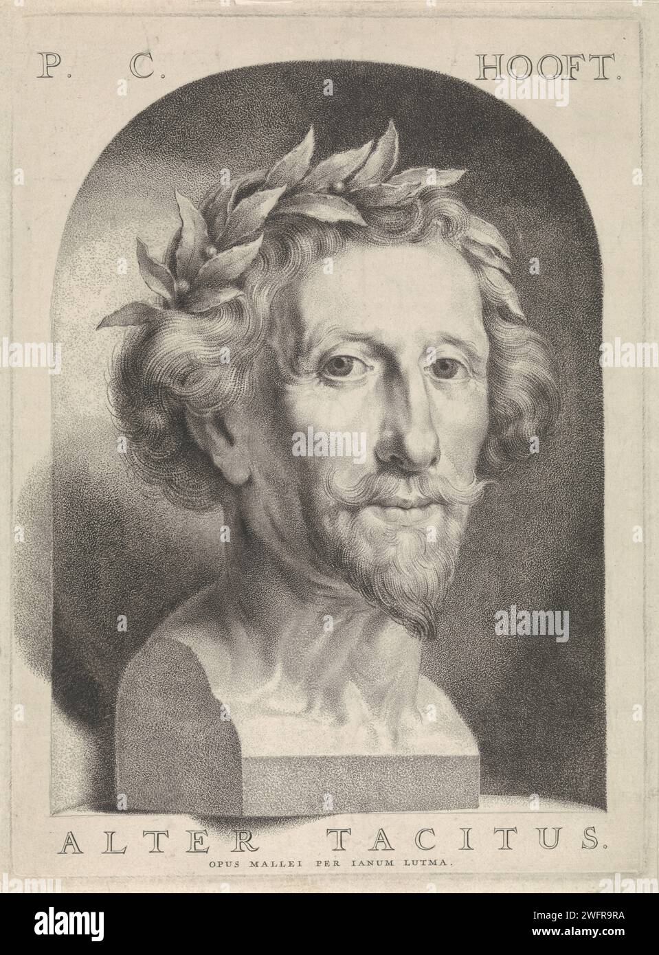 Portrait bust of the poet Pieter Corneliszoon Hooft, Johannes Lutma ...
