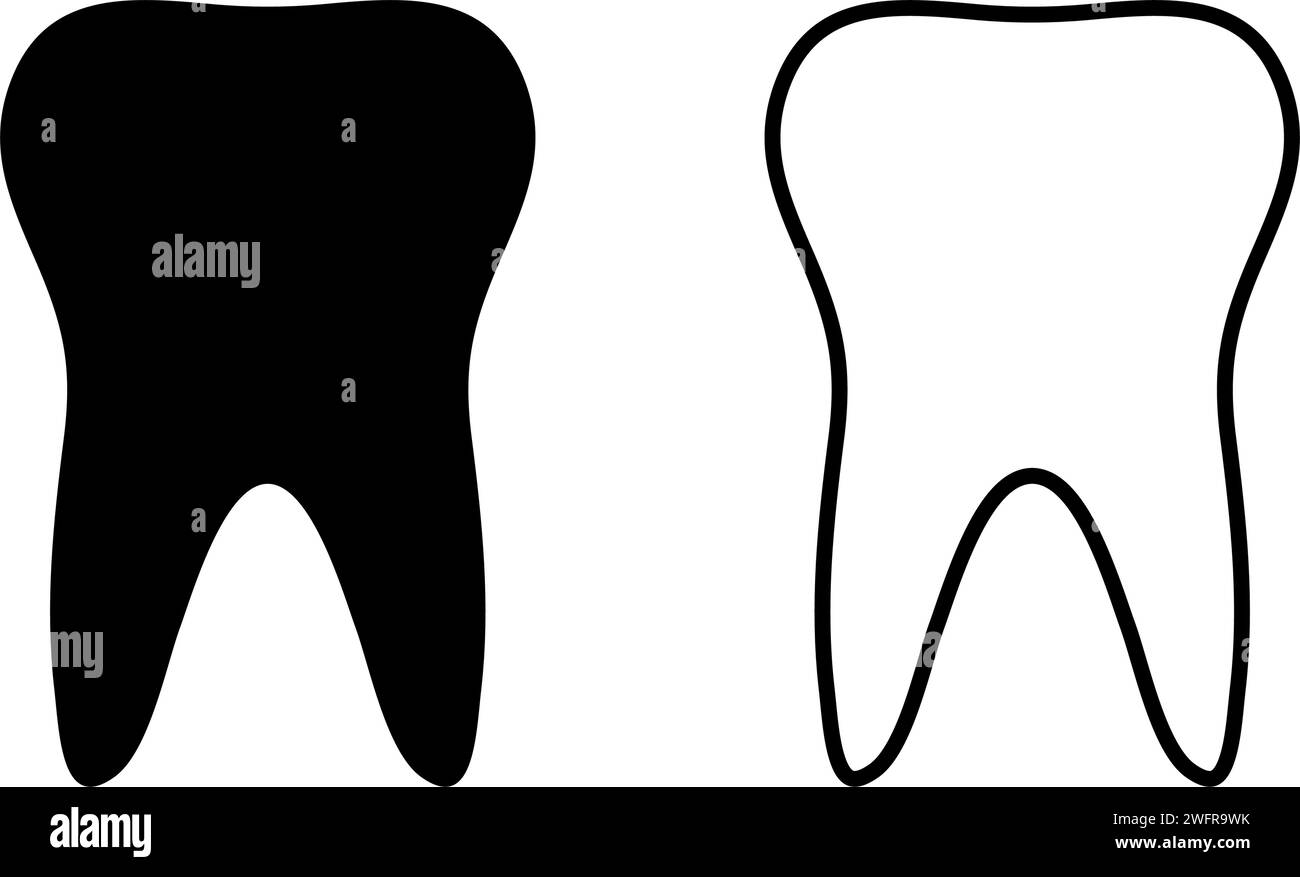 Tooth icon. Dental concept. Basic simple design Stock Vector Image ...