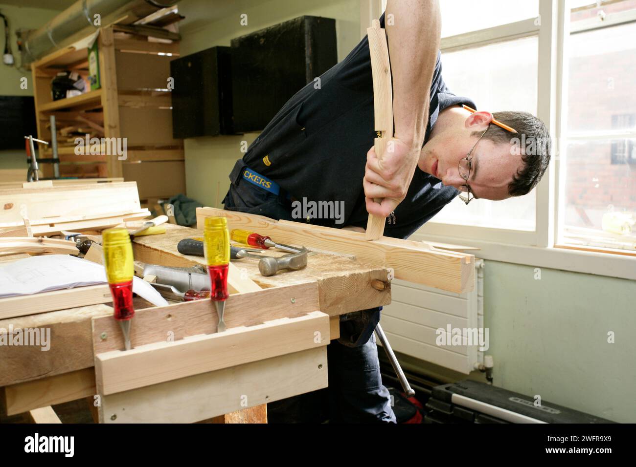 Apprentice joiner hi-res stock photography and images - Alamy