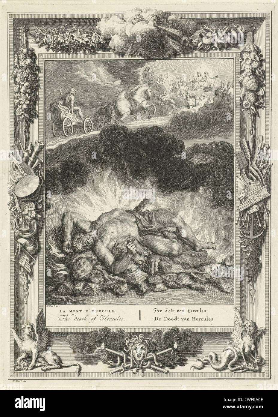 Hercules at the stake, Bernard Picart (workshop or), After Bernard ...