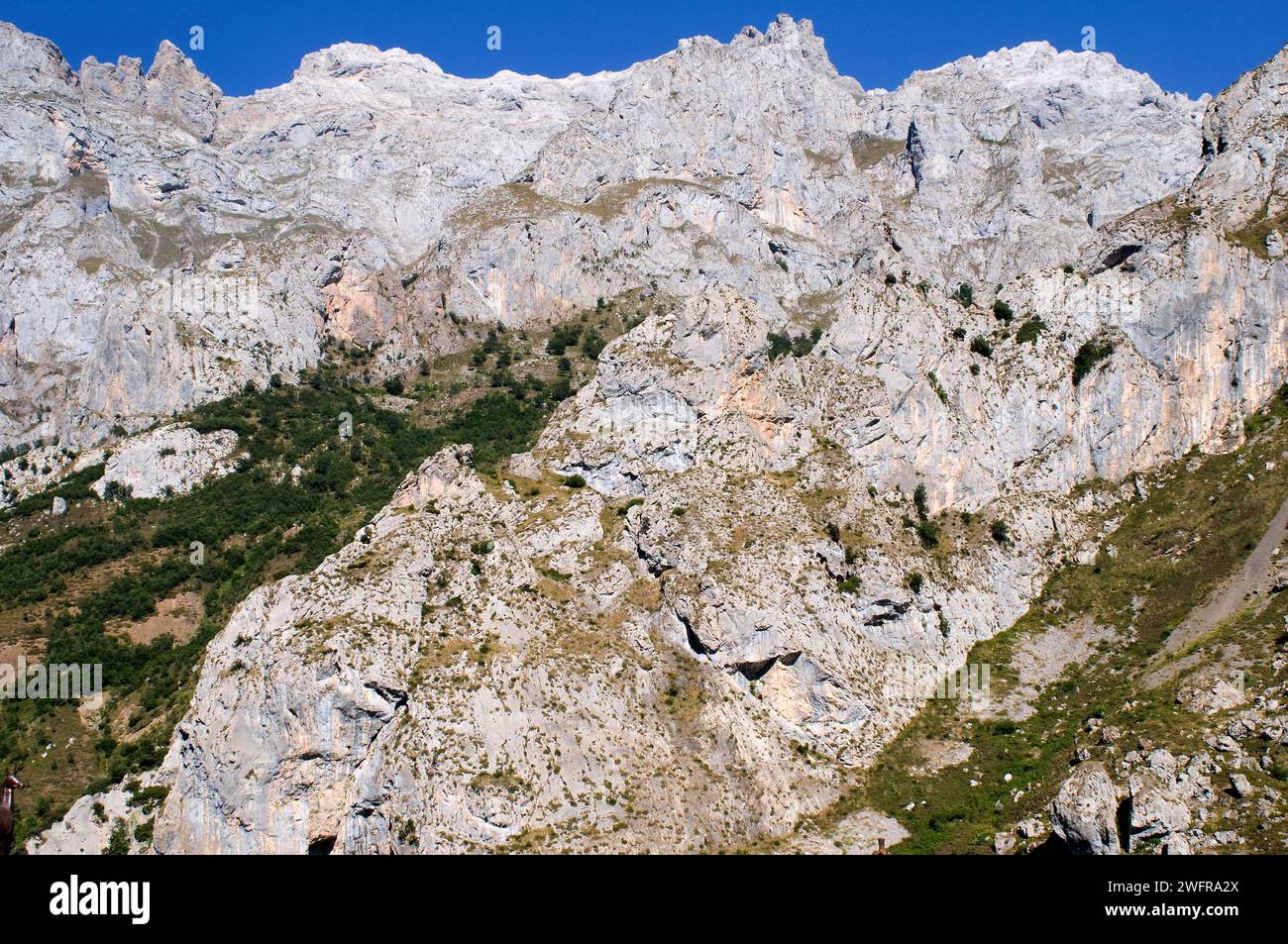 Los Picos de Europa National Park seen from Mirador del Tombo. Leon ...