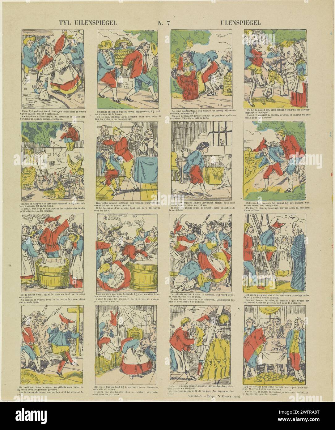Tyl Uilenspiegel / Ulenspiegel, 1833 - 1911 print Leaf with 16 ...