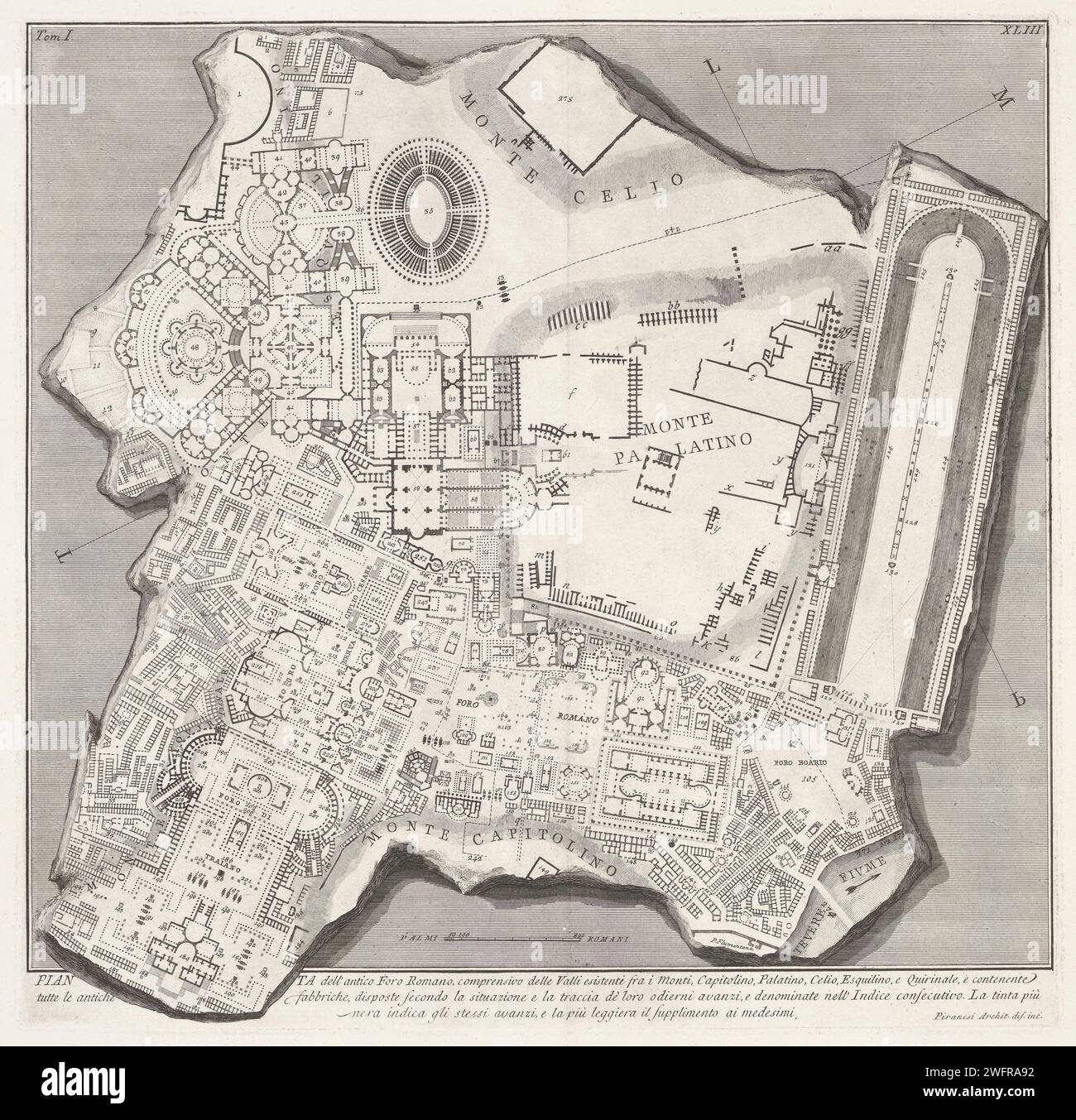 Map of the Forum Romanum, Giovanni Battista Piranesi, c. 1756 - c. 1757 ...