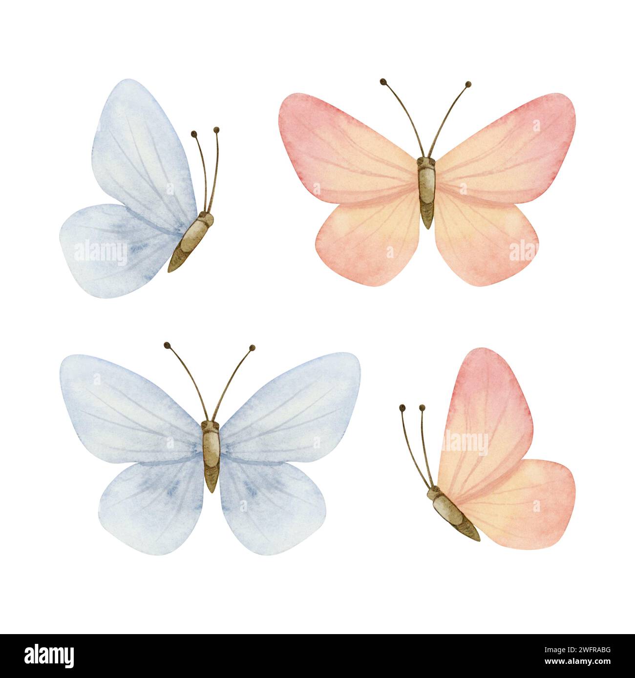 Light Pink Butterfly Clipart