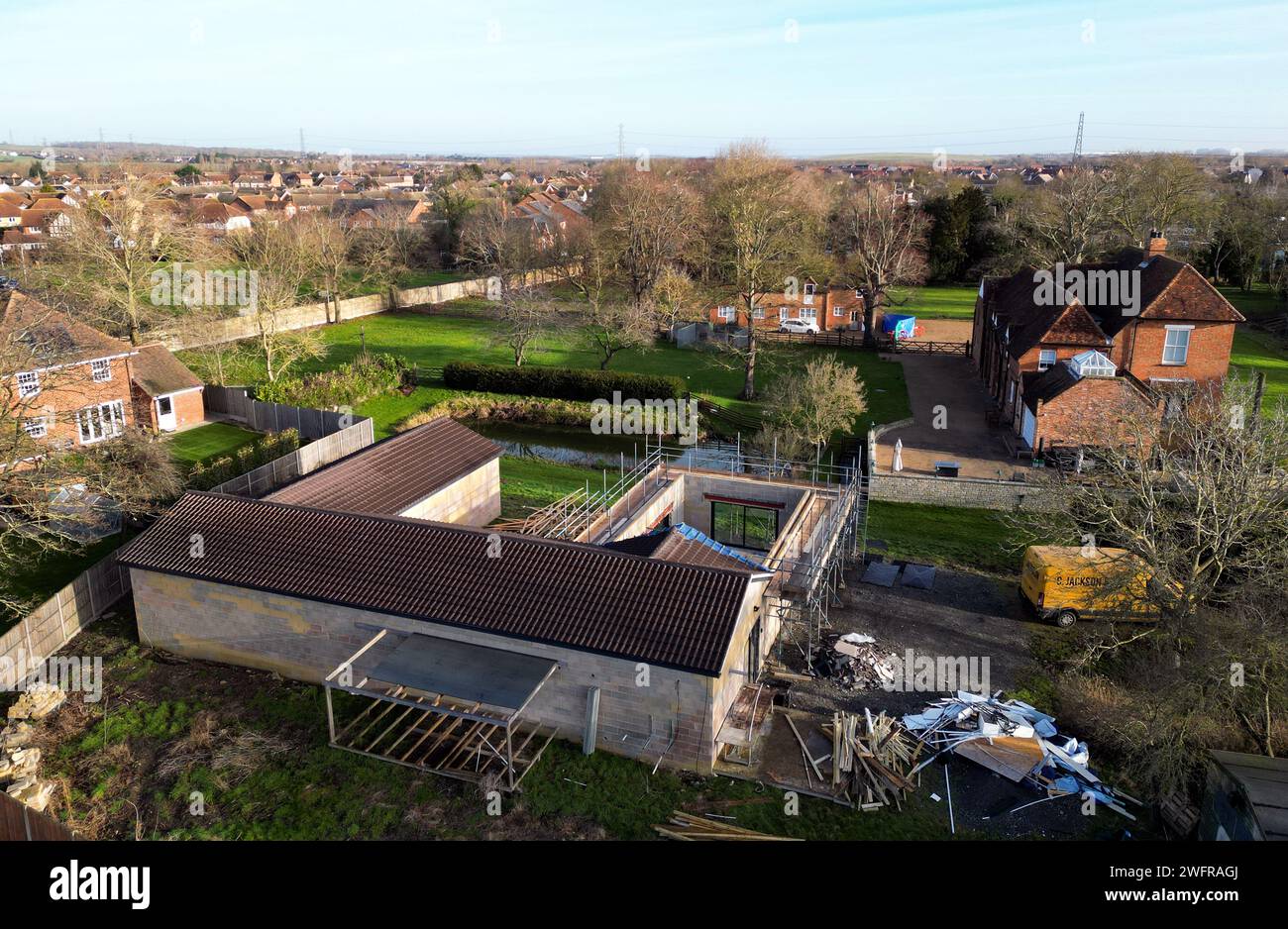 Work continues to demolish an unauthorised spa pool block at the home ...