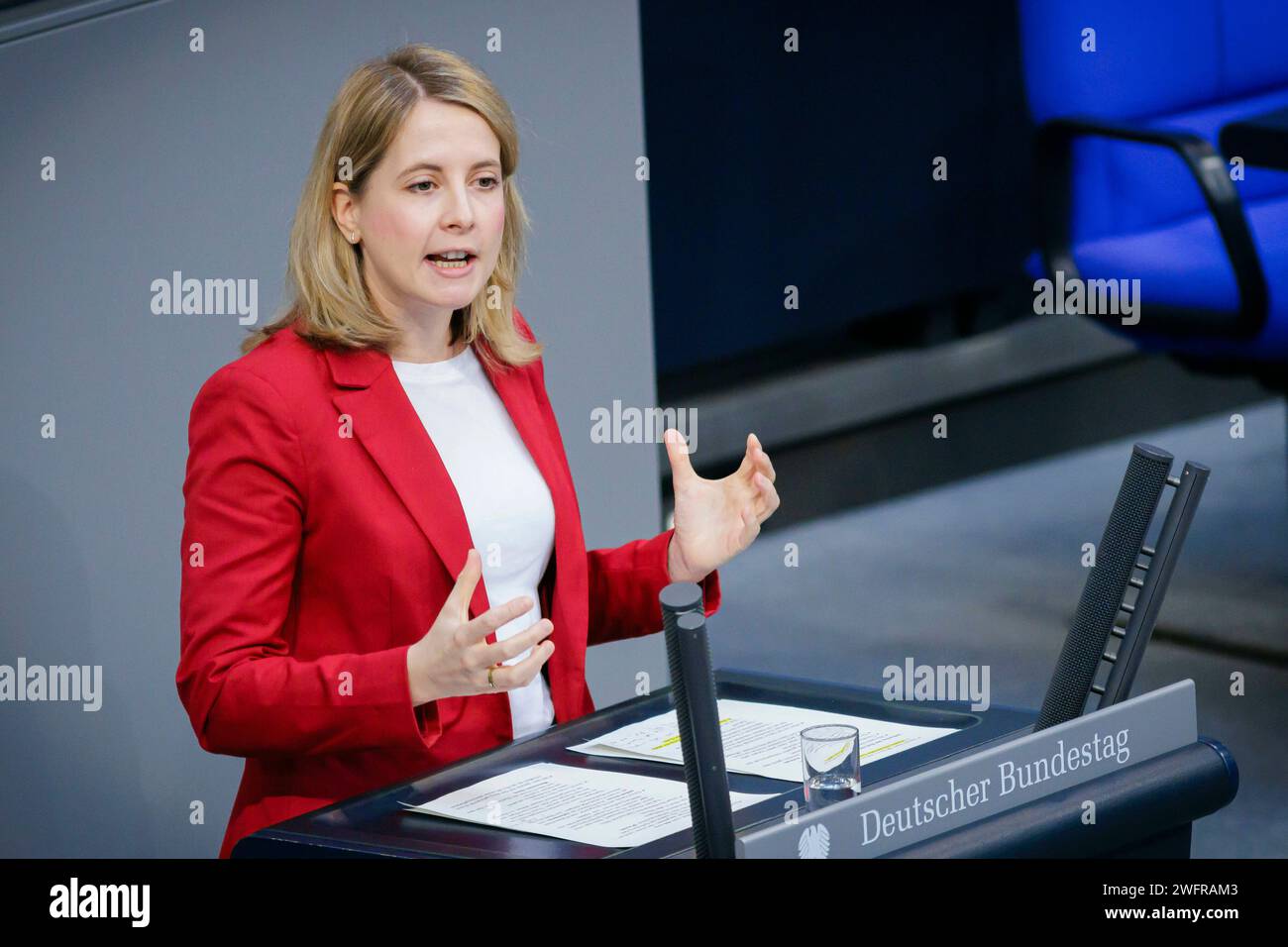 Verena Hubertz, SPD, MdB, speaks in the German Bundestag. Berlin ...