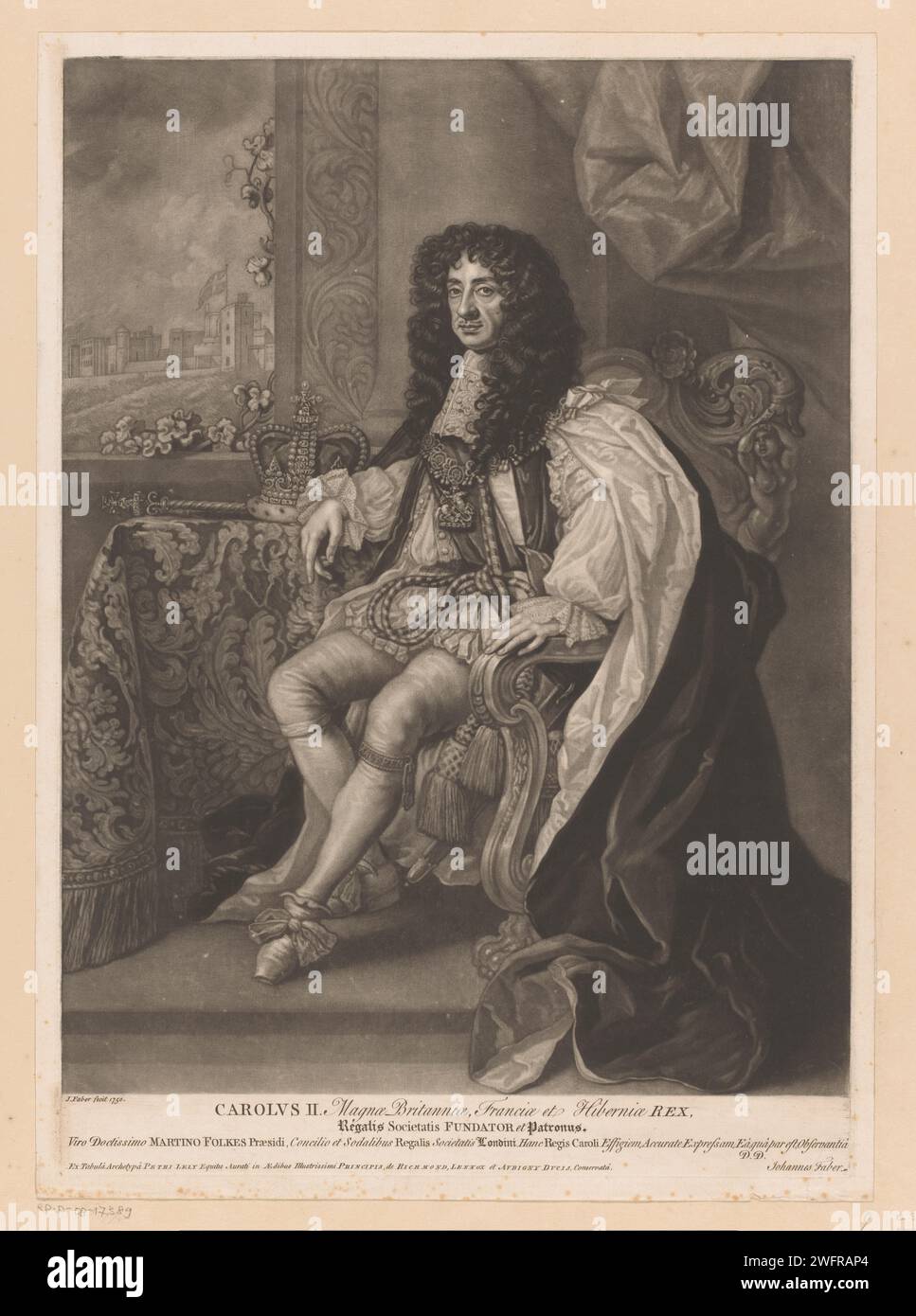 Portrait of Charles II, King of England, John Faber (II), After Peter ...