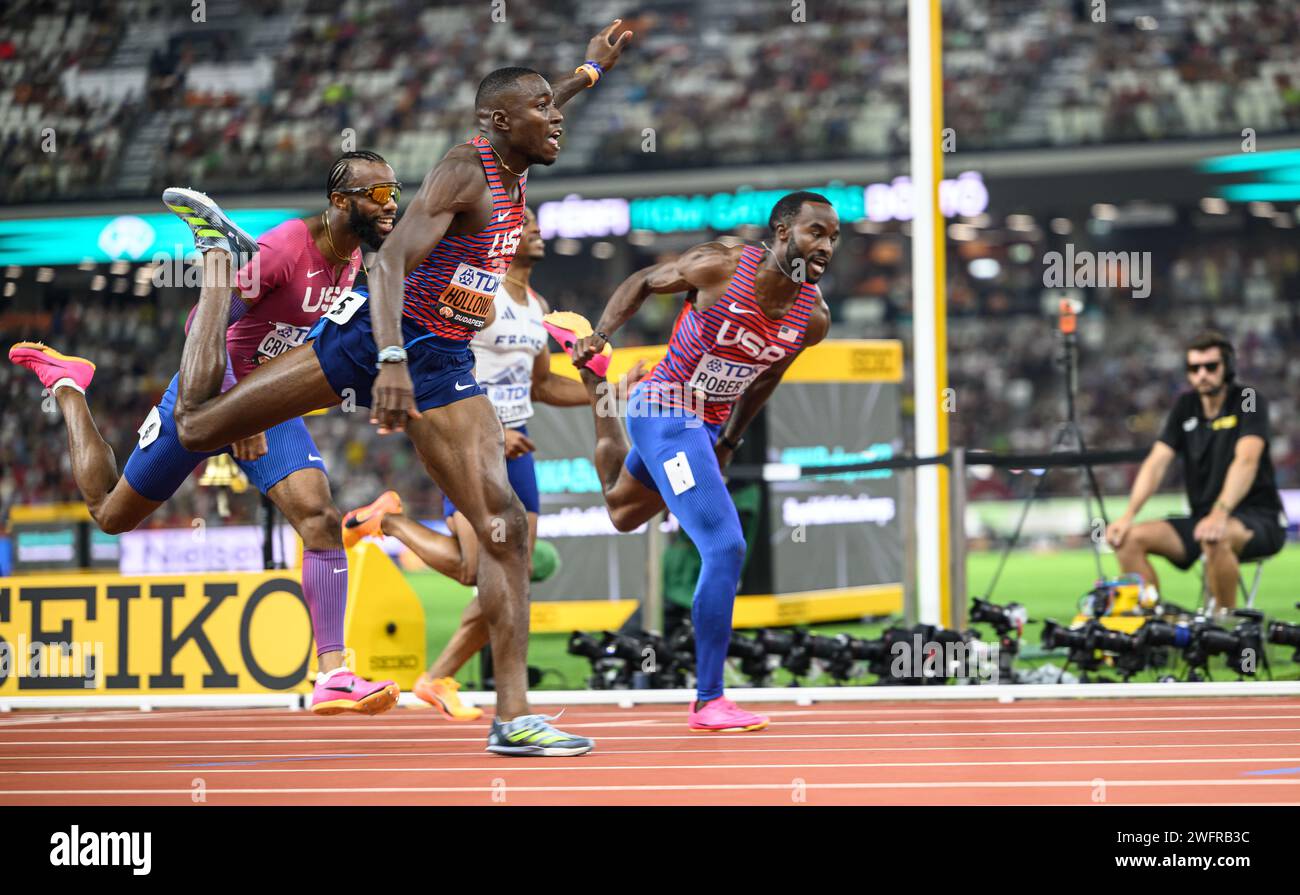 Grant HOLLOWAY winning in the 110 meters hurdles at the World Athletics ...