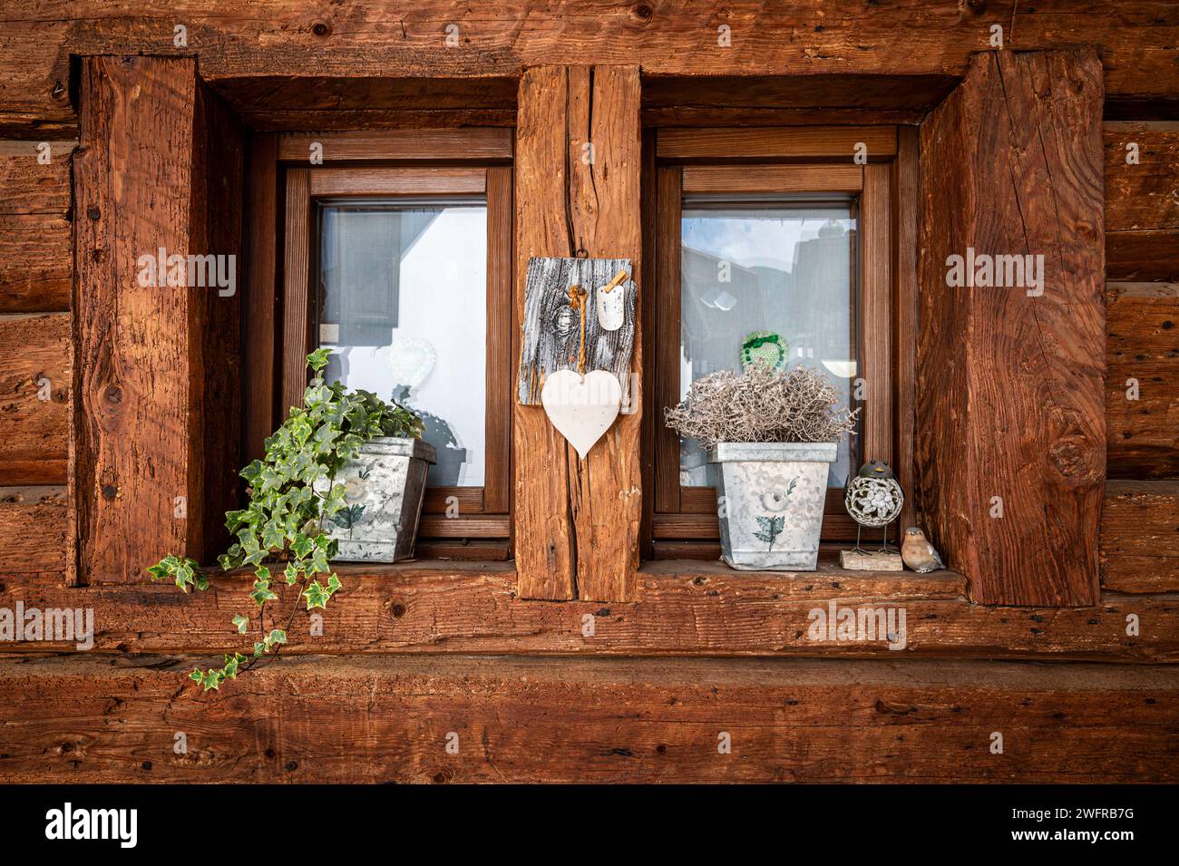 Sauris, pearl of Carnia. Ancient village with wooden and stone houses ...
