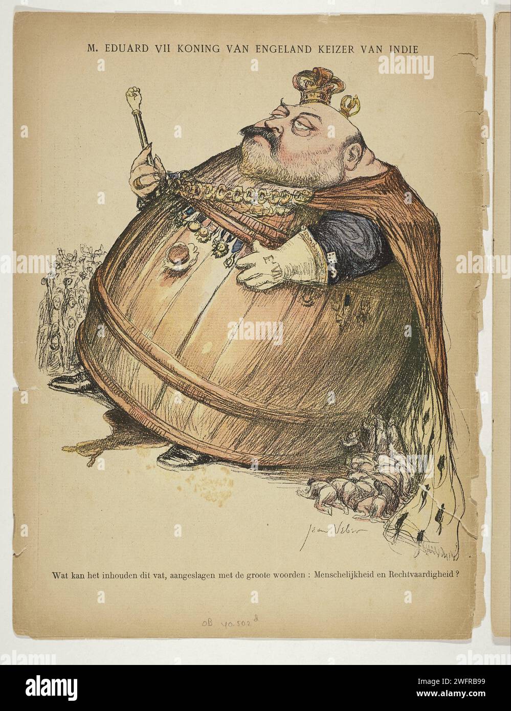 Caricature of Eduard VII (King of the United Kingdom), Anonymous, Jean ...