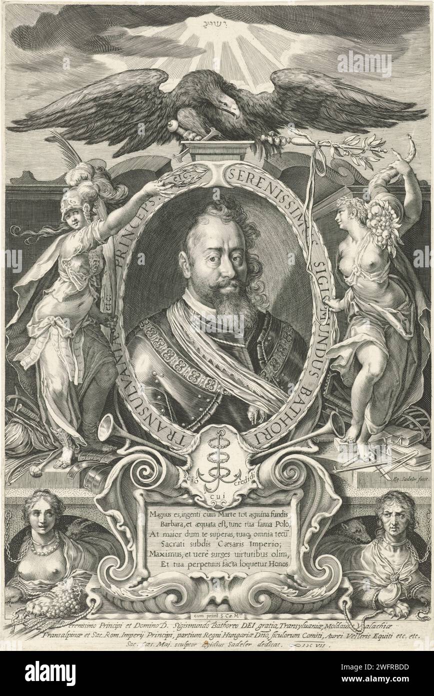 Portrait of Sigismund Báthory, Prince of Transylvania, Aegidius Sadeler ...