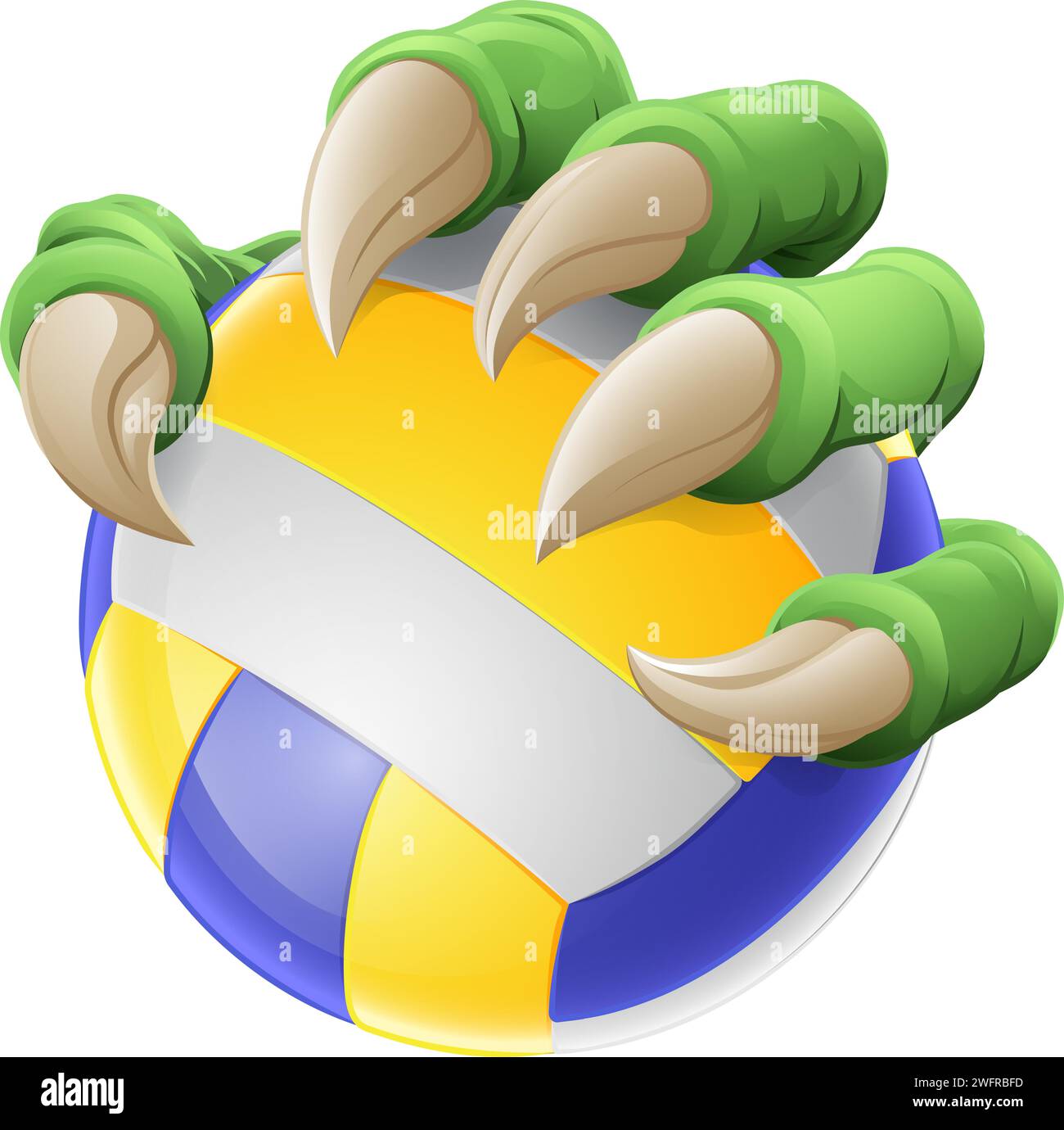 Claw Softball Baseball Ball Dragon Monster Hand Stock Vector Image ...