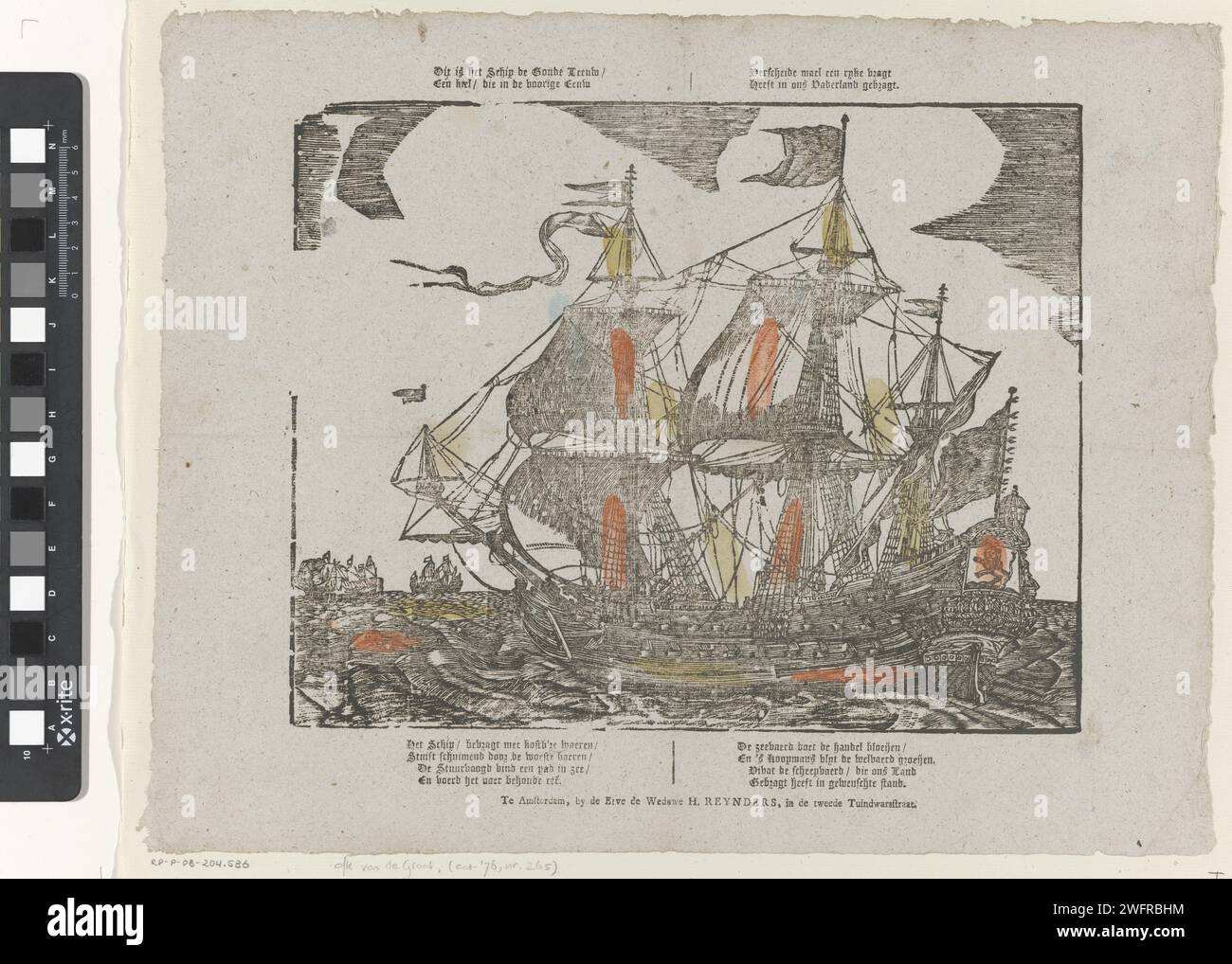 This is the ship De Goude Leeuw / a keel / which in the ancient century ...