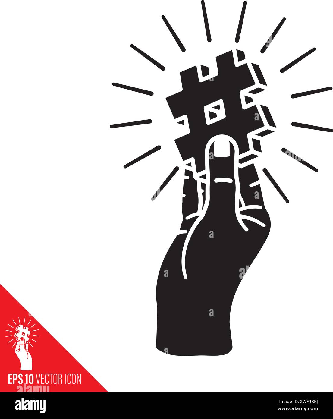 Human hand holding hashtag sign vector glyph icon for Social Media Day ...