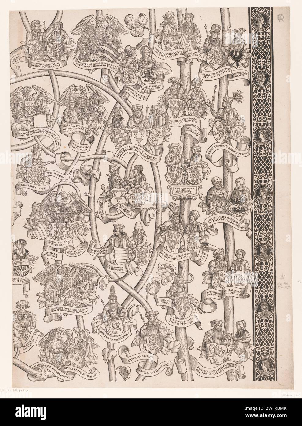 Family tree of Frederik and Ottheinrich van Palts -Neuburg (plate 15 ...