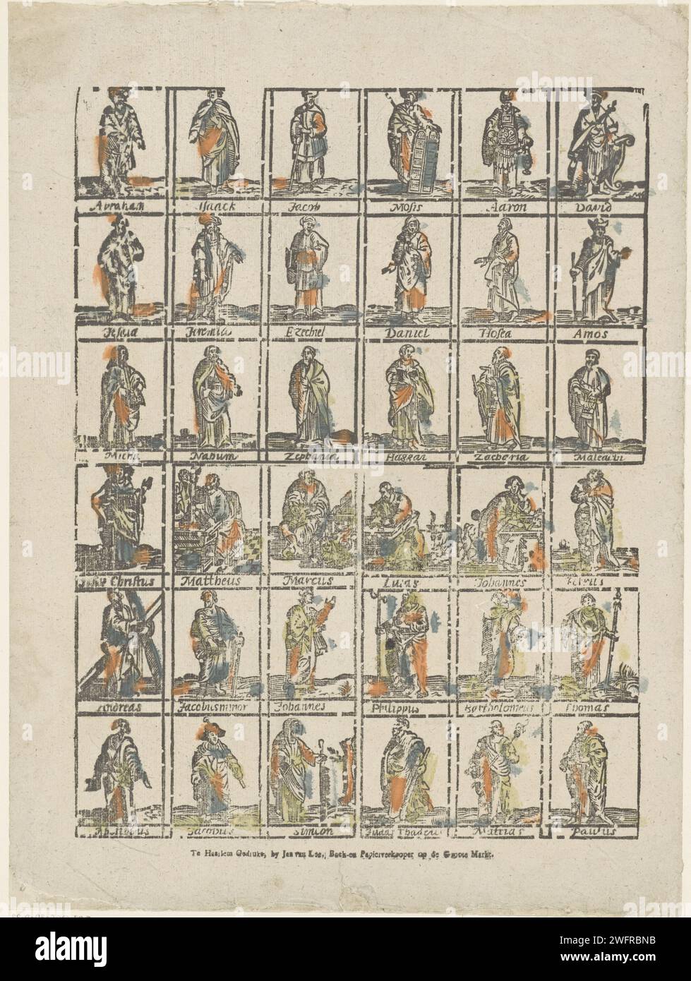 Performances of apostles and prophets, Jan van Lee, 1739 - 1786 print ...
