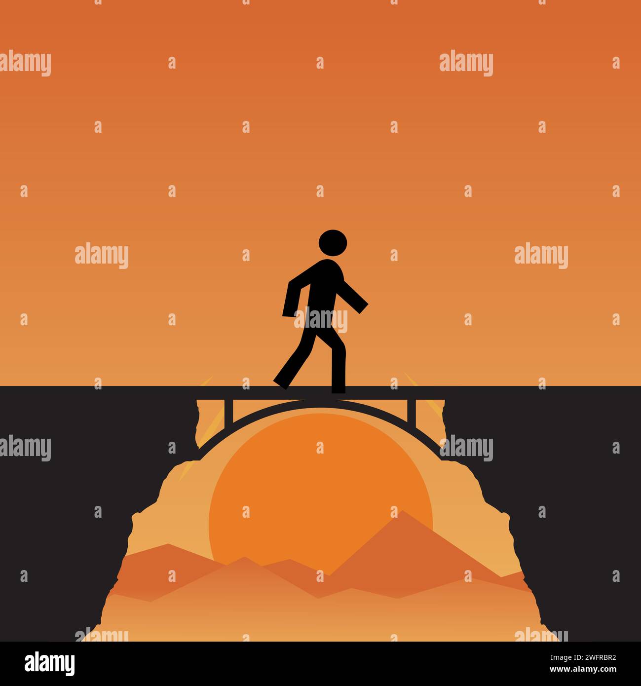 Adventure bridge Stock Vector Images - Alamy