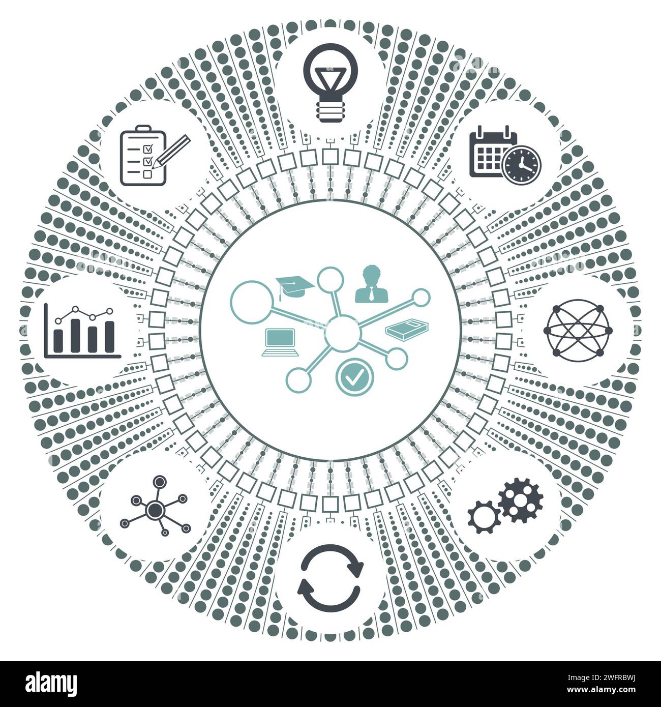 Lms icon learning management Cut Out Stock Images & Pictures - Alamy