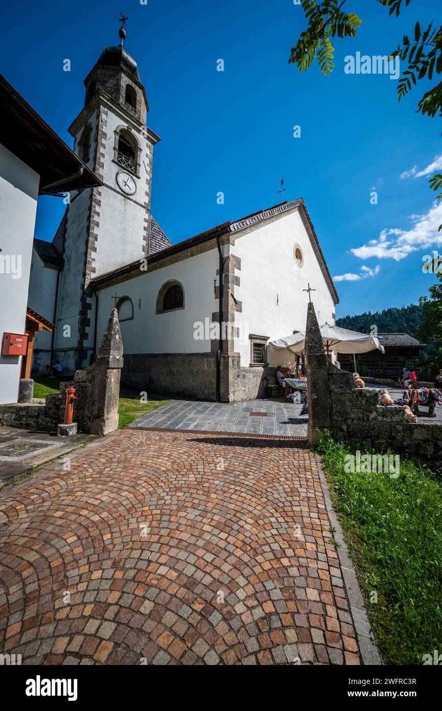Sauris, pearl of Carnia. Ancient village with wooden and stone houses ...