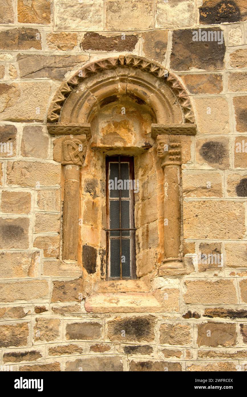 San Salvador de Cantamuda church, romanesque 12th century. Window ...