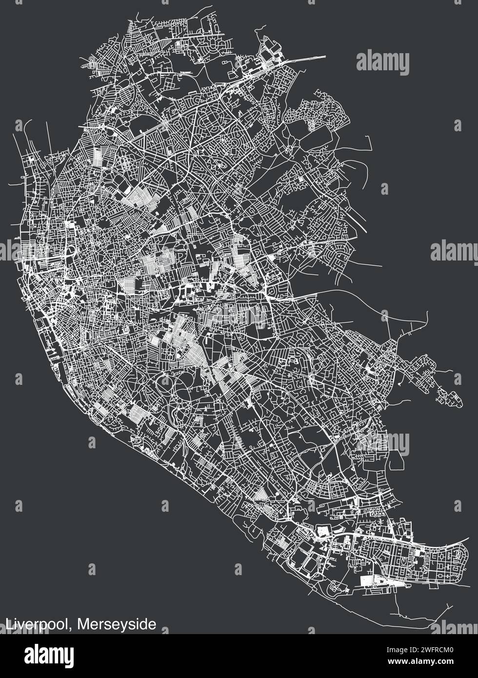 Liverpool map Stock Vector Images - Alamy