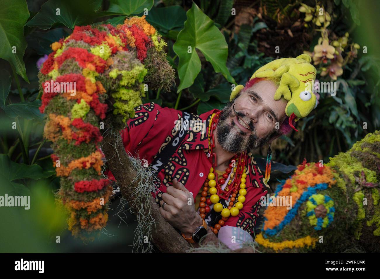 London, UK. 1st February 2024. Orchid Festival at Kew Gardens. Henck ...