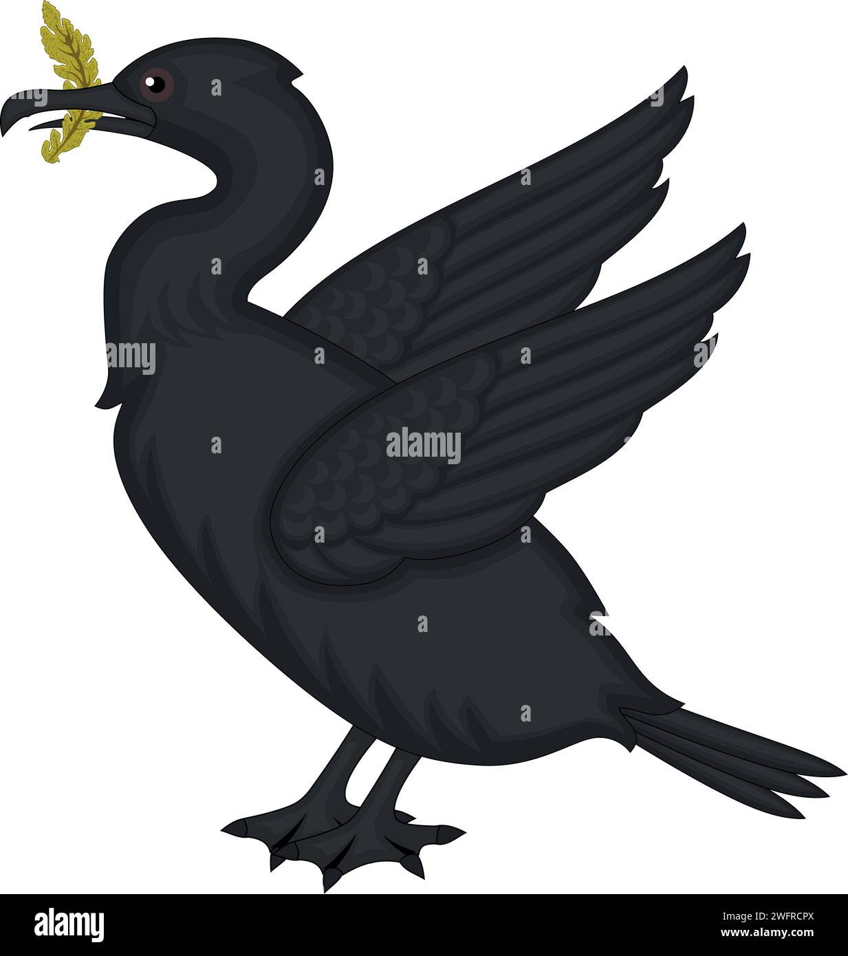 Vector illustration of the LIVER BIRD as a symbol of the English city ...