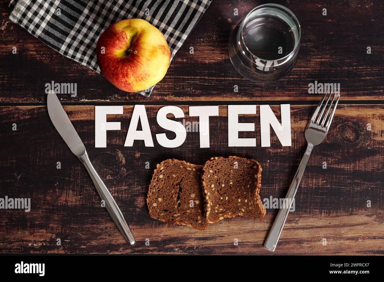 Augsburg, Bavaria, Germany - January 31, 2024: Schrifzug fasting on a ...