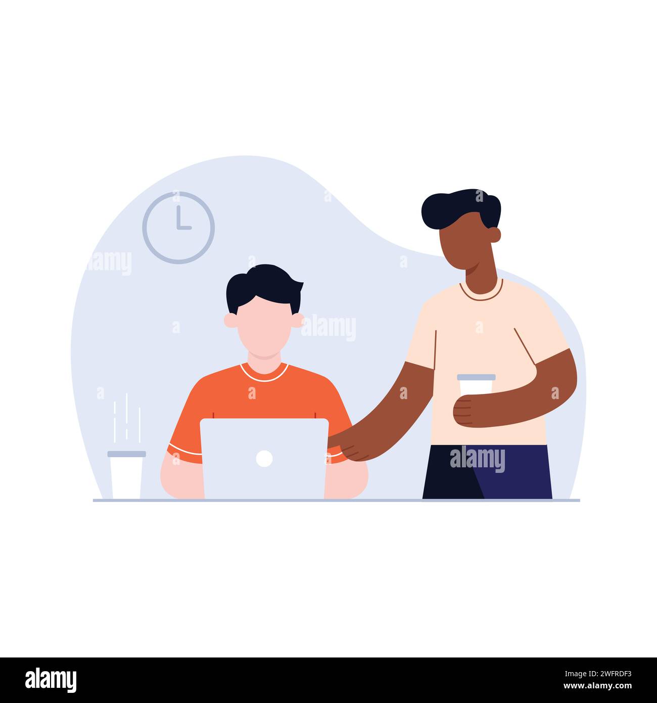 Two boys discussion Stock Vector Images - Alamy