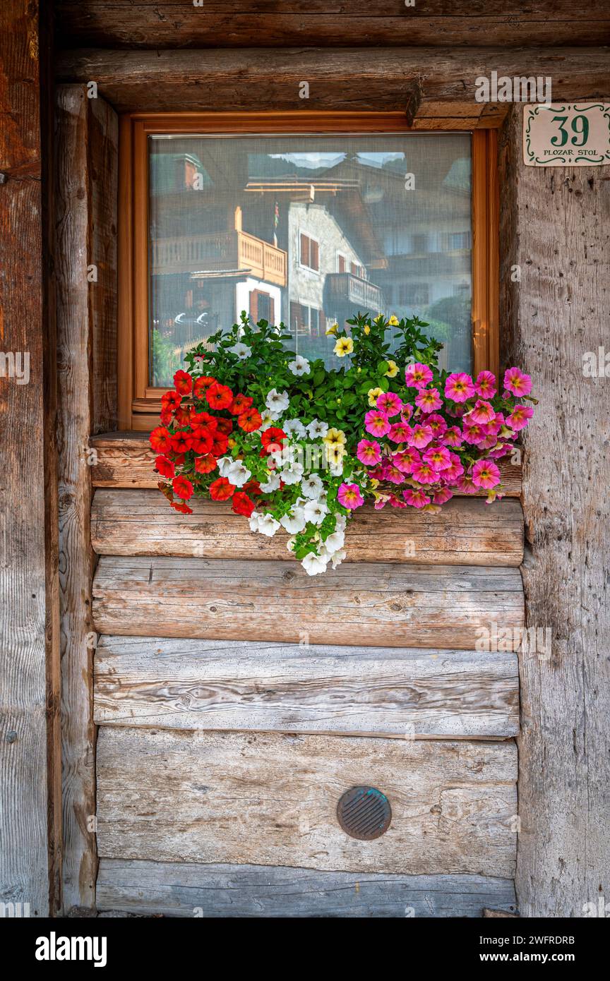 Sauris, pearl of Carnia. Ancient village with wooden and stone houses ...
