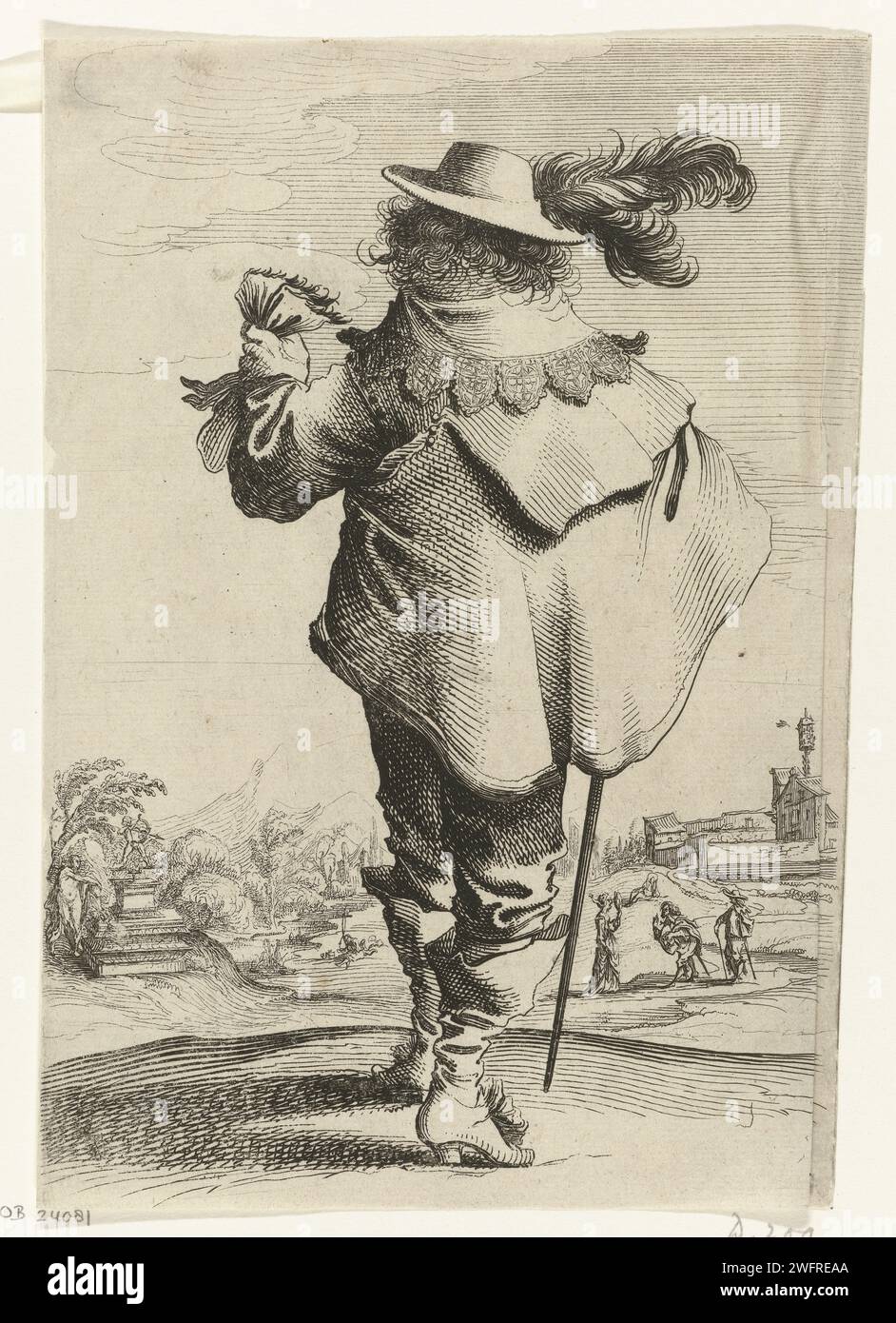 Man seen on the back, Pieter Nolpe, after Pieter Jansz Quast, 1623 ...