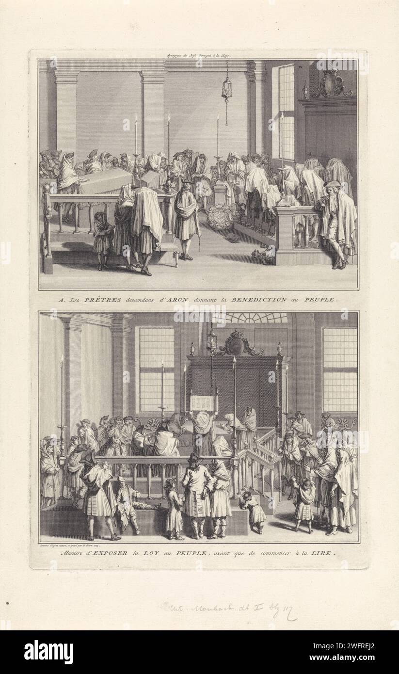 Descendants of Aaron give the blessing / showing the law in the ...