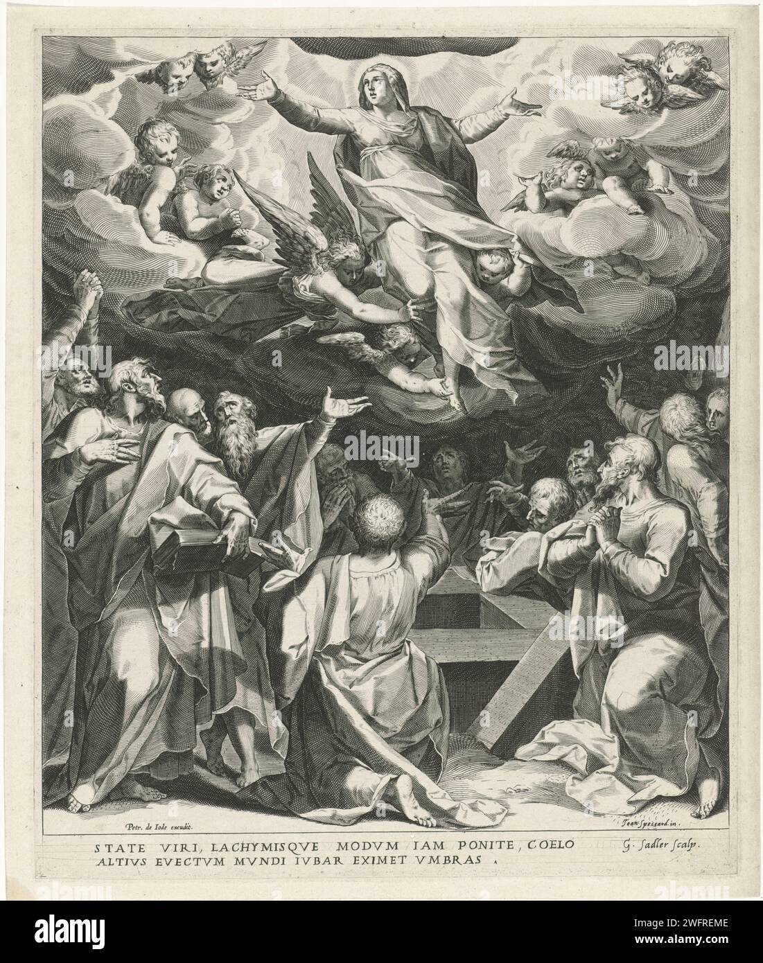 Hemelvaart van Maria, Aegidius Sadeler (II), after Hans Speckaert, 1580 ...