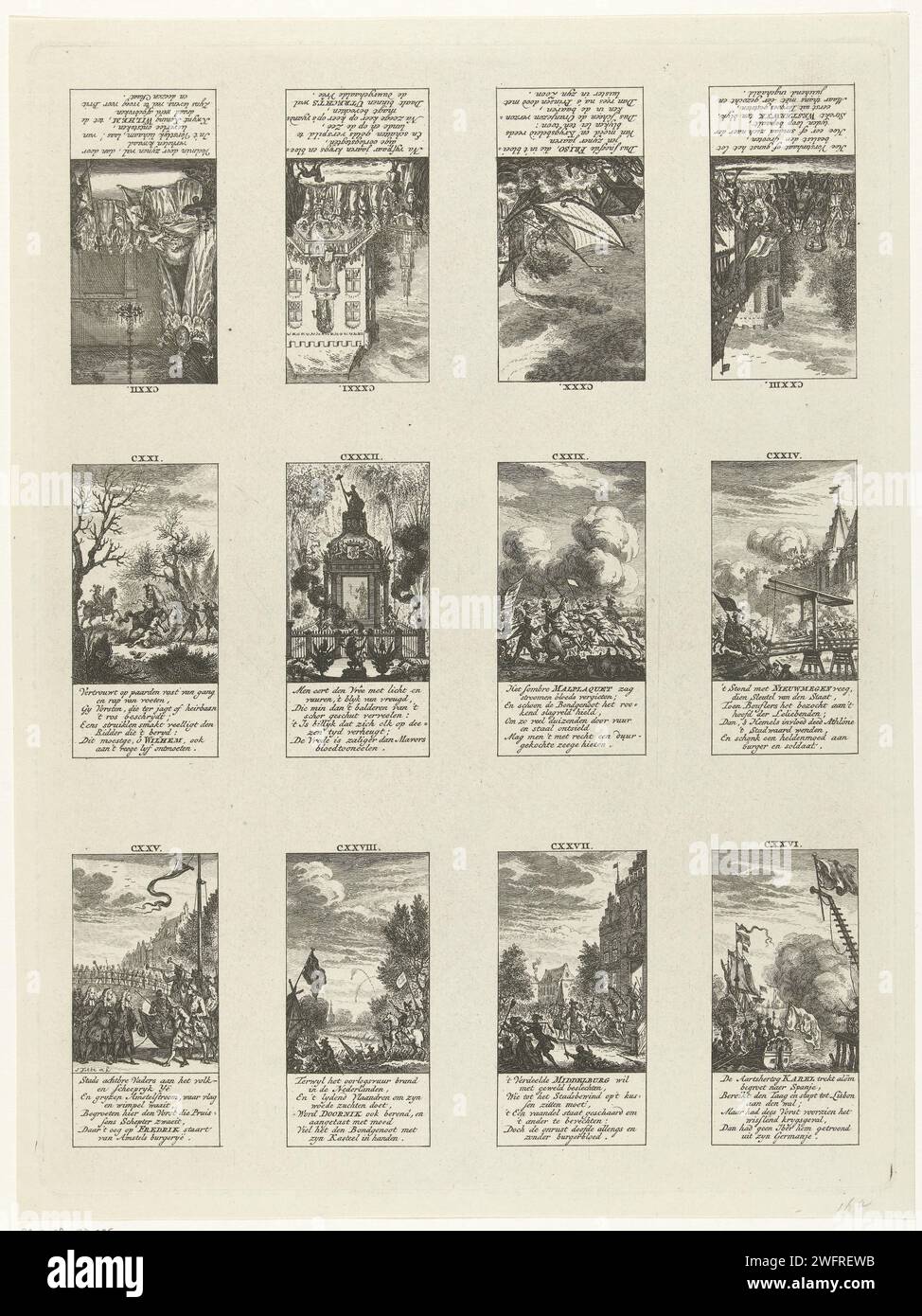 Twelve episodes from national history, Simon Fokke, 1722 - 1784 print ...
