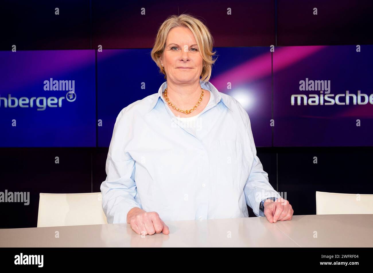 Susanne Gaschke in der ARD-Talkshow maischberger im Studio Berlin ...